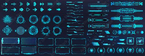 Hud Ui Interface Graphic Pack Sky Fi Elements Futuristic User Interface Graphic Box For Ui