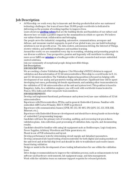 microchip validation engineer pdf embedded system microcontroller