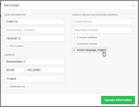 Changing The Invoice Language Procountor Solo
