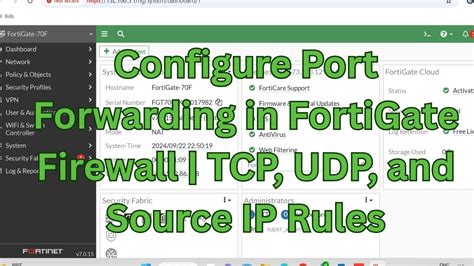 Fortigate Firewall Configuration Part 2 Port Forwarding Tcpudp And Source Ip Rule Setup