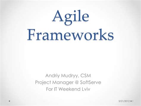 Agile Frameworks Pptx