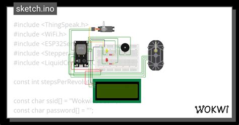 Proyek Menerim Data Dari Thingspeak Wokwi ESP STM Arduino Simulator