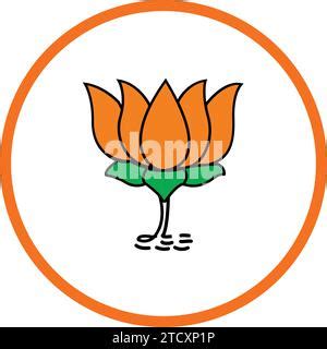 Lotus Flower Symbol Political Party Sign Bjp Banner Background