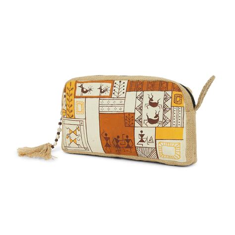 Warli Jute Pouch Tisser India