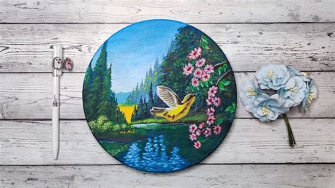 Как легко и быстро нарисовать колибри акриловыми красками на холсте пошаговая видеоинструкция