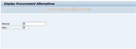 CK93 SAP Tcode Display Procurement Alternatives