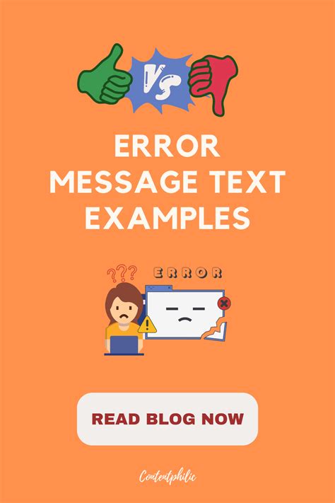 Good Vs Bad Error Message Text Examples