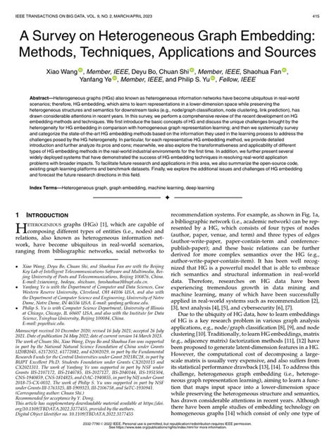 A Survey On Heterogeneous Graph Embedding Methods Techniques