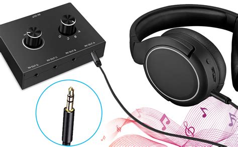 Xmsjsiy 35mm Stereo Audio Switcher Support 4 In 1 Out Or 1 In 4 Out 3