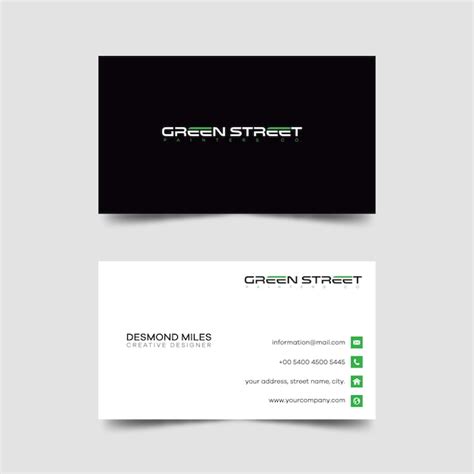 명함 서식 파일 현대 창의적이 고 깨끗 한 프리미엄 벡터