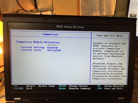 Computrace On W510 Rthinkpad