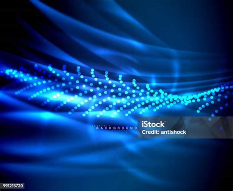 네온 빛을 내 테크노 라인 사각형 모양으로 첨단 미래 추상 배경 템플릿 0명에 대한 스톡 벡터 아트 및 기타 이미지 0명 개념 검은색 Istock