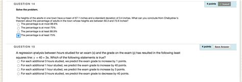 solved question 14 4 points saved solve the problem the