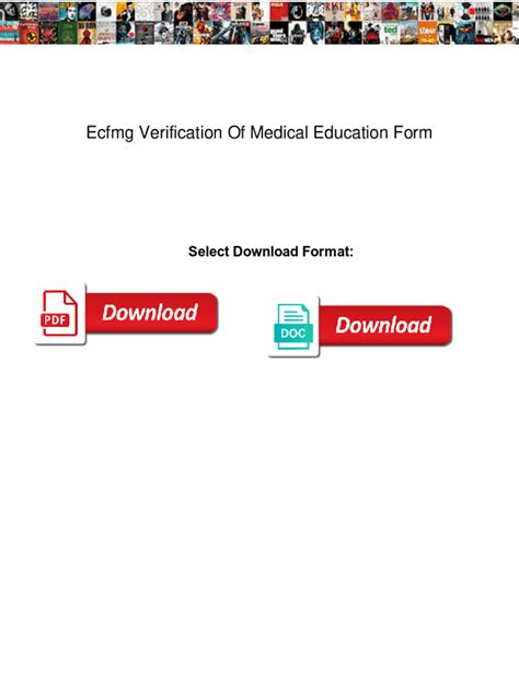 Fillable Online Ecfmg Verification Of Medical Education Form Tyler