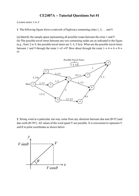 CE A Tutorial Questions Set CE A ñ Tutorial Questions Set Lecture notes to The