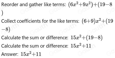 solved expand and or simplify each of the following expressions 6x 2