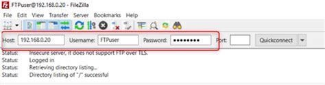 Connect To A FTP Server Setup