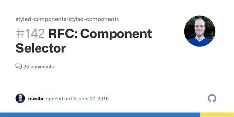 Rfc Component Selector · Issue 142 · Styled Componentsstyled