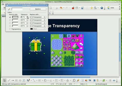 Adding Image Transparency In OpenOffice Impress Transparent Bitmap Impress