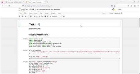 Saniya Gupta On Linkedin I Have Completed My First Task Of Stock Prediction Given By Bharat