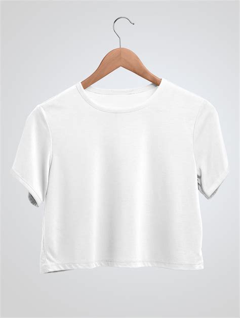 Plain White Crop Top T Shirt Lumdoom