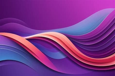 Premium Ai Image Abstract Futuristic Smooth Curve Line On Purple Gradient Color Background For