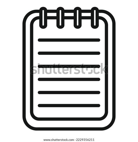 School Notebook Icon Outline Vector Pen Stock Vector Royalty Free 2229356211 Shutterstock