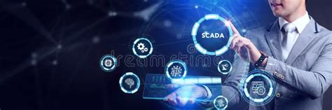 System Supervisory Control And Data Acquisition Technology Concept Scada Stock Illustration