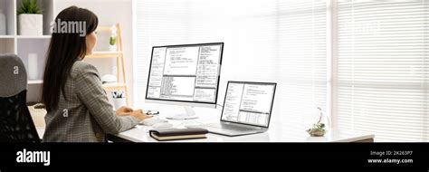 Woman Coding Hi Res Stock Photography And Images Alamy