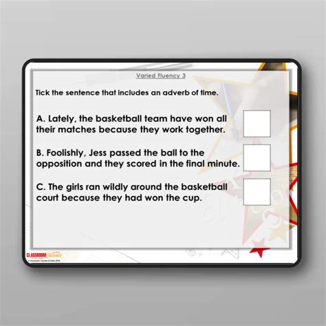 Year 3 Using Adverbs To Express Time Mixed Activity Resource Classroom Secrets