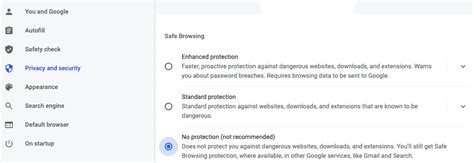How To Turn Off Safe Browsing In Google Chrome La De Du