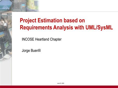 ppt project estimation based on requirements analysis with uml sysml