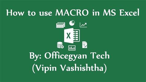 How To Use Macro In Ms Excel Youtube