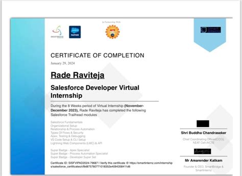 Rade Raviteja On Linkedin Smartbridge Aicte Aicteinternship Smartinternz Salesforcecertified…