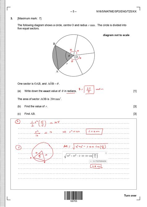 Ib Sl Math 2016 Paper 2 Completely Solved Sumants 1 Page Of Math