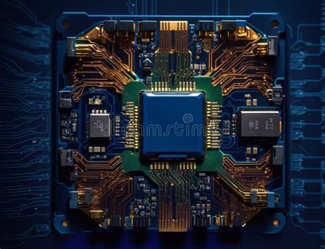 Cpu Microprocessor And Chips Icons Set Vector Stock Vector Illustration Of Tech Macro 305542745