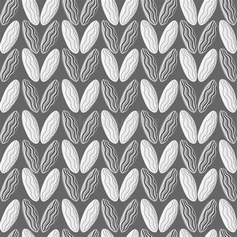 Seamless Patterns With Knitted Texture Female Hobby Concept Stock