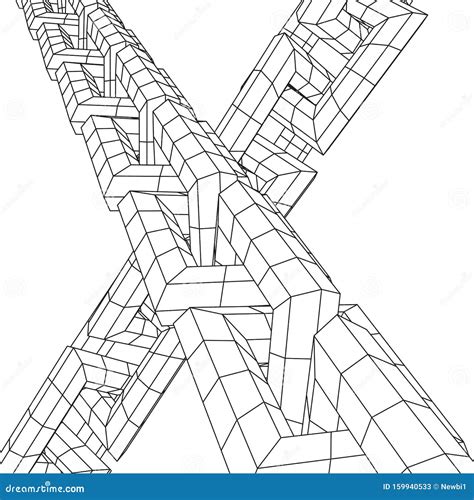 Wireframe BlockChain Links Stock Vector Illustration Of Litecoin Exchange 159940533