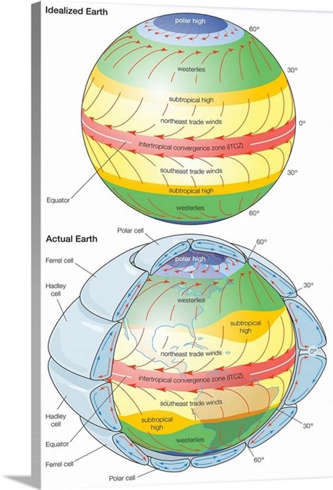 Global Circulation Patterns Diagram Great Big Canvas Global Circulation Patterns Diagram Great Big Canvas