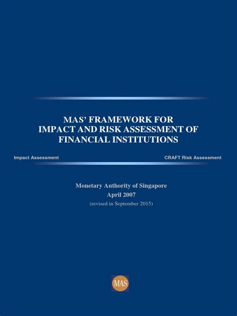 Monograph Mas Framework For Impact And Risk Assessment Pdf Risk Banks