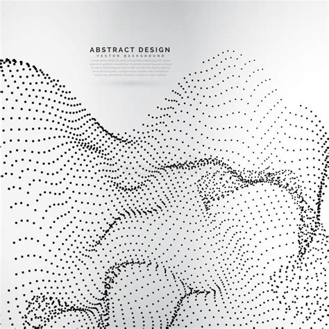 Array With Dynamic Particles Vector Sound Wave 3d Technology Style