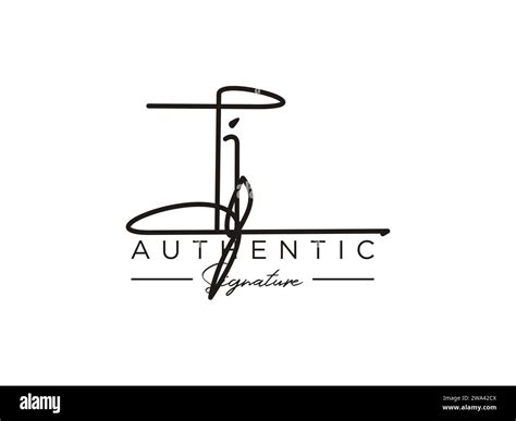 Tj Signature Logo Template Vector Stock Vector Image And Art Alamy