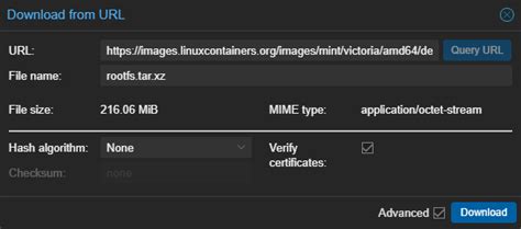 proxmox lxc using external templates