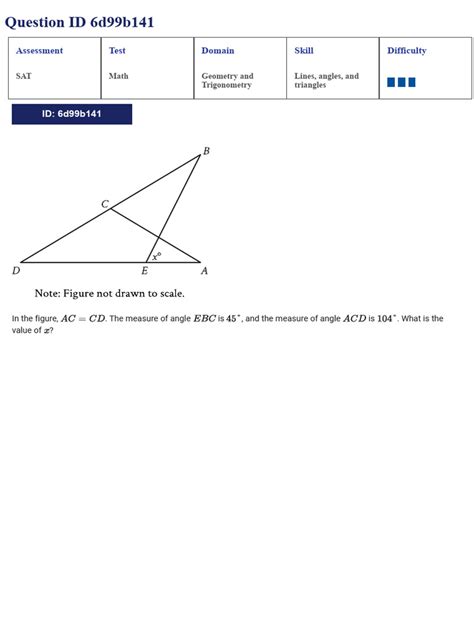 Sat Suite Question Bank Geometry And Trigonometry Pdf Area Triangle