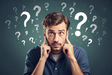 Confused Man Thinking In A Thoughtful Pose With Question Mark Choice Problem Solving Concept