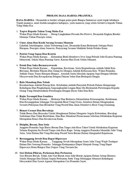 Prolog Dasa Darma Pramuka Pdf