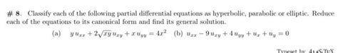 Solved Classify Each Of The Following Partial Chegg