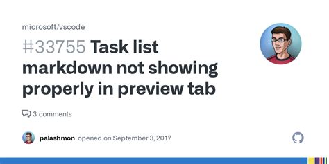 Task List Markdown Not Showing Properly In Preview Tab · Issue 33755