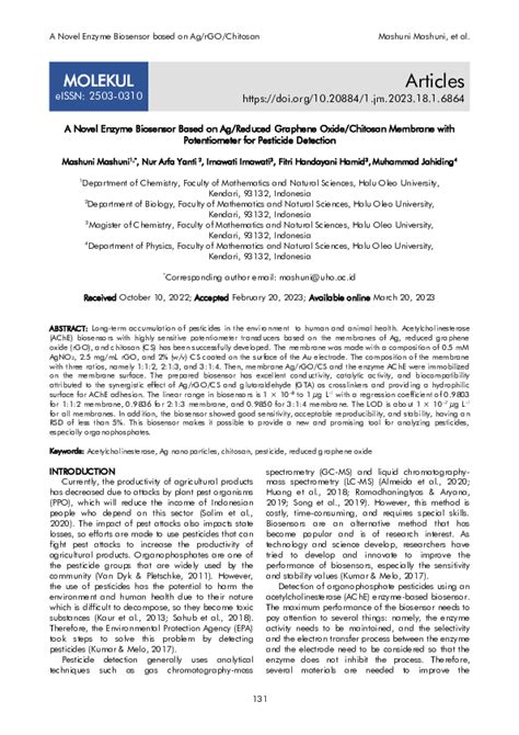 Pdf A Novel Enzyme Biosensor Based On Ag Reduced Graphene Oxide Chitosan Membrane With
