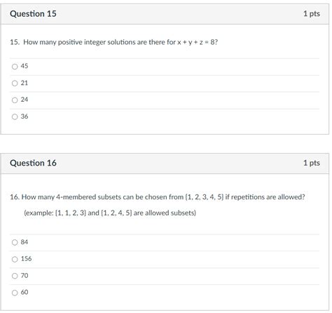 Solved Question 15 1 Pts 15 How Many Positive Integer